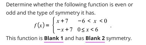 Solved Determine Whether The Following Function Is Even Or Chegg Com