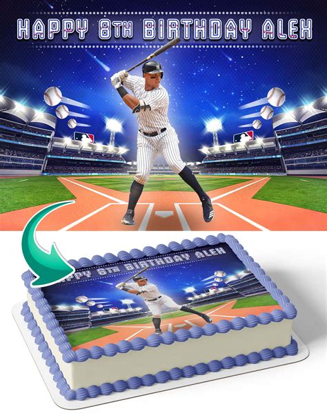 Aaron Judge Yankees Ny Baseball Edible Cake Toppers Ediblecakeimage