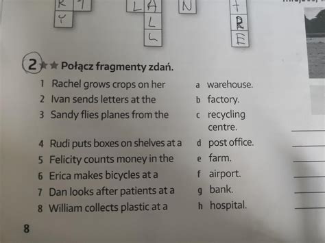 Proszę o pomoc Angielski klasa ćwiczenia strona zadanie Brainly pl