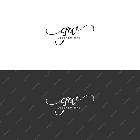 Letras Iniciales Gw Con Remolinos Letras Cursivas Gw En Estilo