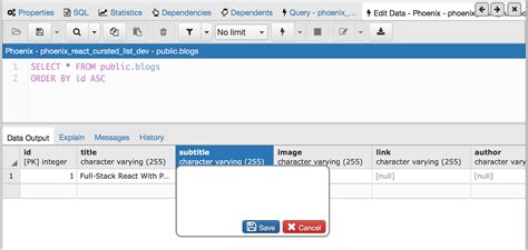 Full Stack React With Phoenix Chapter 6 Creating A Postgresql Api