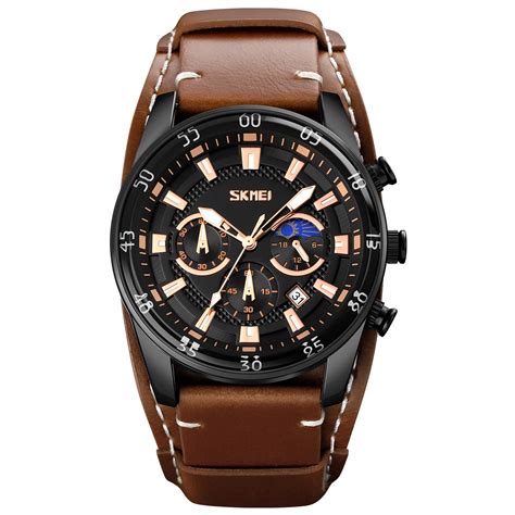 Skmei 9249 Mens Minimalist Quartz Watches Japan Movt Men Watch Leather