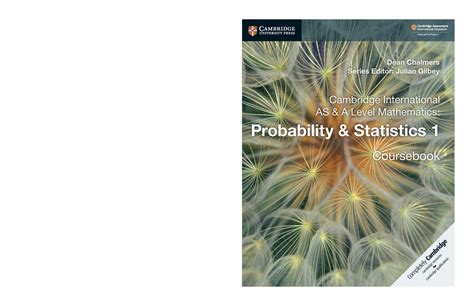 Cambridge International AS And A Level Mathematics Probability
