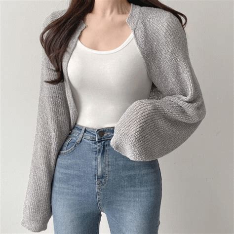 크리시크 가볍게 걸치는 썸머 볼레로 크롭 가디건 위시버킷