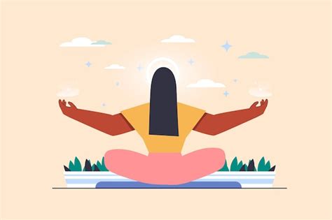 Premium Vector Spiritual Development Concept With People Scene In