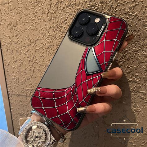 Jual Casing Spider Man Merek Trendi Mata Berkilau Kartun Untuk Redmi