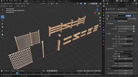3d Tudor Blender Fence Geometry Node Effortless Custom Fence Builder