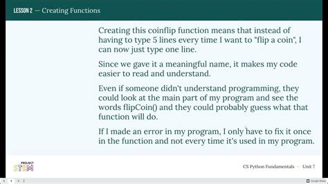 Creating Functions Youtube
