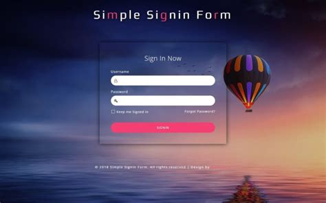Simple Signin Form 響應式網頁模板、html5css3、網頁特效 92053 Yahoo拍賣