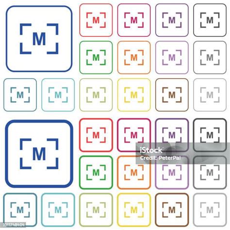 카메라 수동 설정 모드 플랫 컬러 아이콘 설명 곡선에 대한 스톡 벡터 아트 및 기타 이미지 곡선 날씬한 다양 Istock