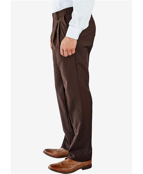Kingsize Big And Tall No Hassle Classic Fit Expandable Waist Double Pleat