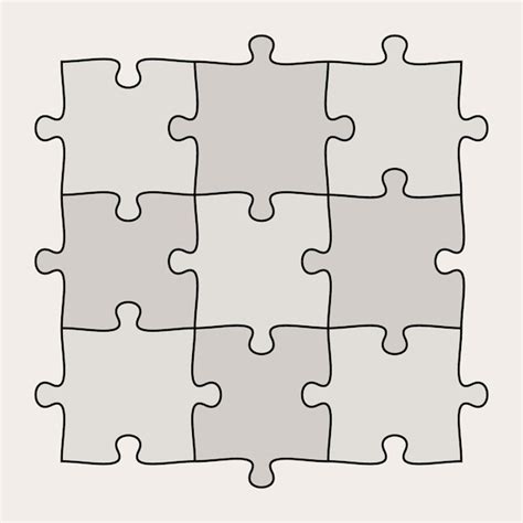 Premium Vector Nine Connected Jigsaw Puzzle Parts Infographic