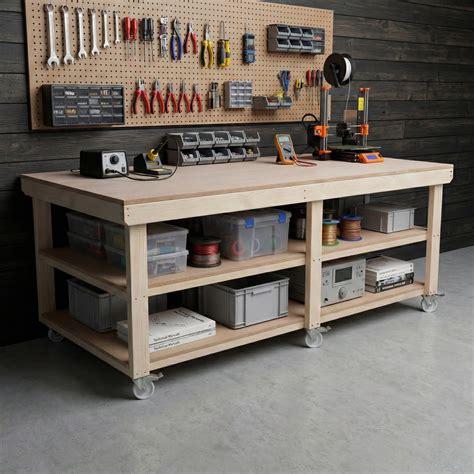 Wooden Mdf Top Workbench 4ft Depth For Heavy Duty Tasks Arbor