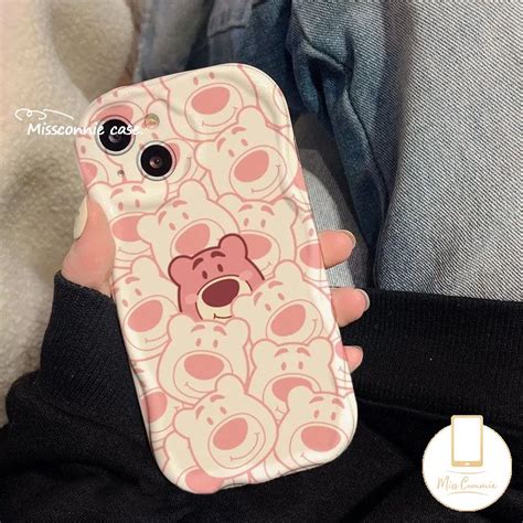 Cute Strawberry Bear Lotso Case For Redmi 12c 9t A2 9a 9 10c 10a A1 10