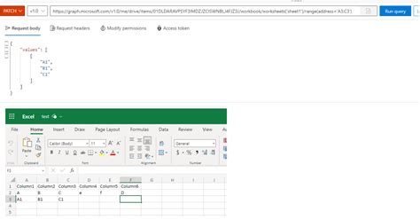 problems creating and updating rows in excel spreadsheet via microsoft