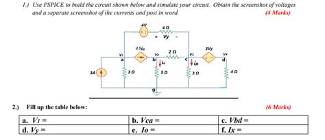 Solved 1 Use PSPICE To Build The Circuit Shown Below And Chegg Com
