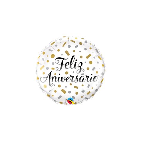 GLOBO QUALATEX 18C FELIZ ANIVERSARIO
