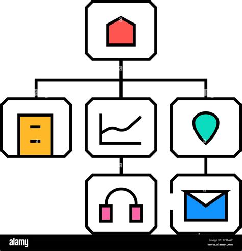 Information Architecture Ux Ui Design Icon Color Illustration Stock Vector Image And Art Alamy