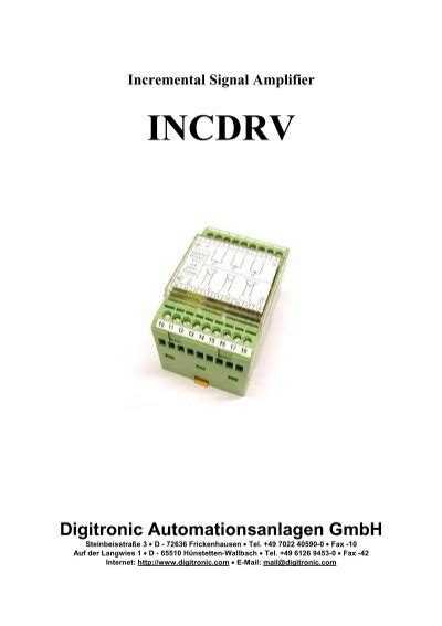 Incremental Signal Amplifier Incdrv Digitronic Digitronic Gmbh