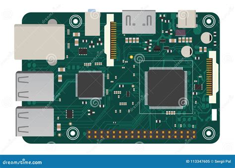 Arduino Mega Microcontroller Vector Illustration