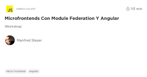 Microfrontends Con Module Federation Y Angular Video Recording