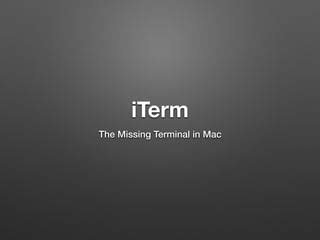 Using ITerm PPT