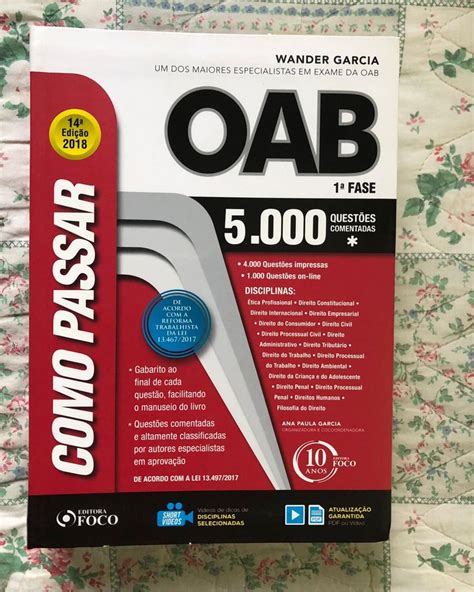 Livro Como Passar Na Oab Livro Editora Foco Usado 76063815 Enjoei
