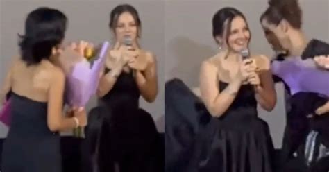 Francisca Aronsson En Avant Premiere Incómodo Momento Se Hace Viral En