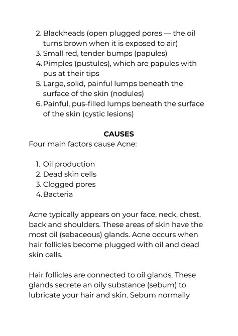 Solution Acne Symptoms Causes Risk Factors Treatment And Drugs Studypool