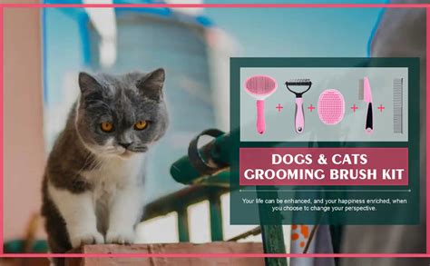 Dog Grooming Brush Shedding Kit Dog Brush For Long Haired Dogs Short