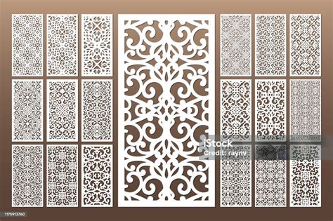 레이저 컷 캐비닛 프렛 워크 아랍어 스타일의 패널을 천공 장식 패널 템플릿은 외부 절단 속도 12를 위해 설정합니다 금속 종이 또는 나무 조각 야외 화면 Diy에 대한 스톡