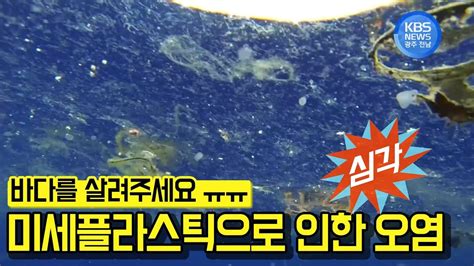 뉴스 미세플라스틱으로 인한 강과 바다의 오염광주kbs Youtube