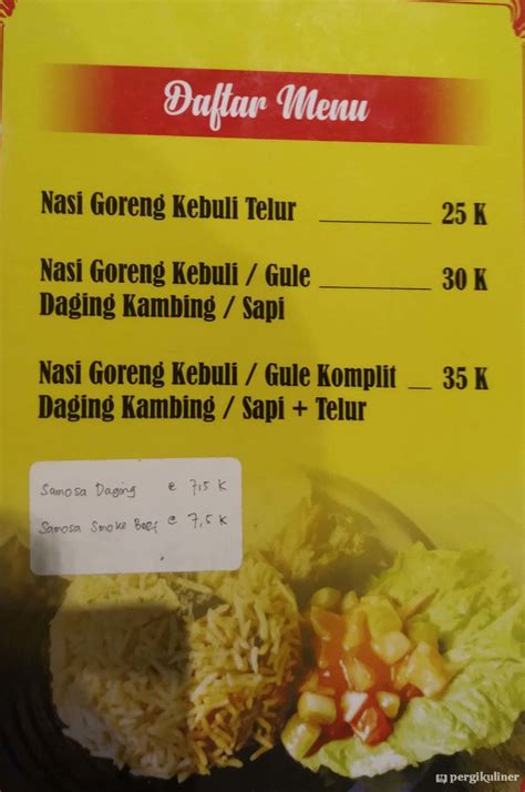 Selalu Diperbarui Menu Nasi Goreng Kebuli Benhil Bendungan Hilir