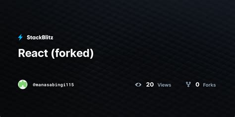 React Forked Stackblitz