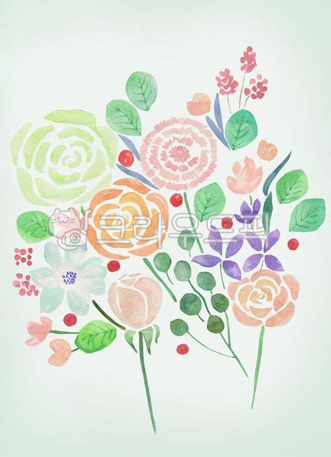 식물 자연 배경 백그라운드 수채화 사진이미지일러스트캘리그라피 유자디자인작가