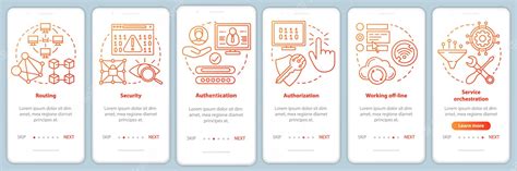 Premium Vector Mobile Software Development Onboarding Mobile App Page Screen Vector Template