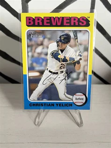 CHRISTIAN YELICH Topps Heritage Baseball MILWAUKEE BREWERS