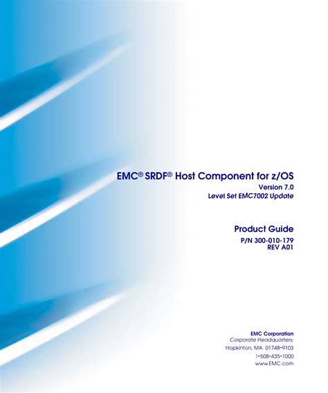 Srdf Host Component For Z Os Product Guide Document Coverage Docslib