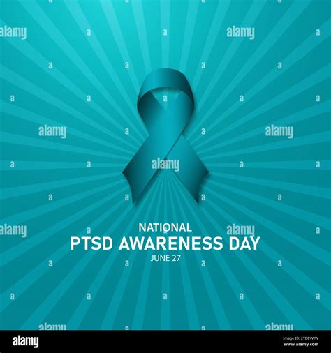National Ptsd Awareness Day June 27 Background Vector Illustration