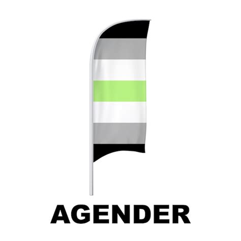 Premium Vector Agender Pride Curved Vertical Flag Vector Symbol Of