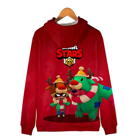 Brawl Stars Zipper Up Sweatshirt Red Nose Nita Brawl Stars