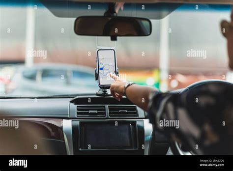 Satellite Navigation Screen In Car Dashboard Hi Res Stock Photography And Images Alamy
