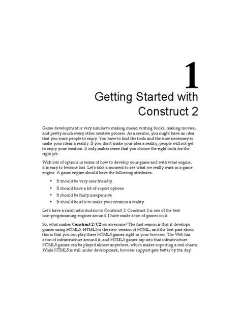 An Introduction To Getting Started With Construct 2 A Guide To