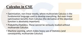 Application Of Calculus In Cse Pptx