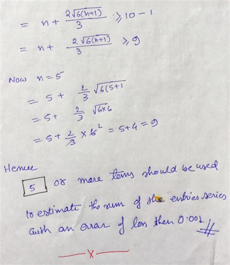 use the alternating series estimation theorem to determine how many
