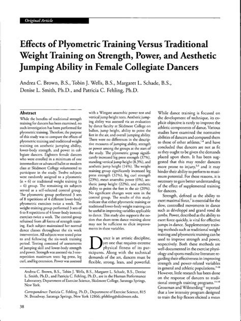 Effects Of Plyometric Training Versus Traditional Weight Training On Strength Power And