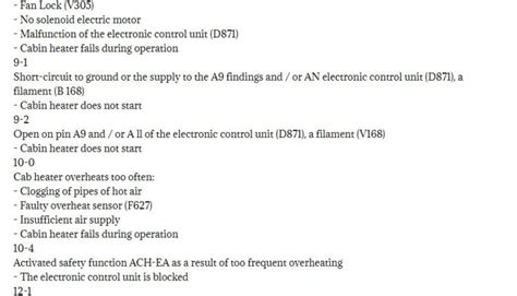 Daf Fault Codes