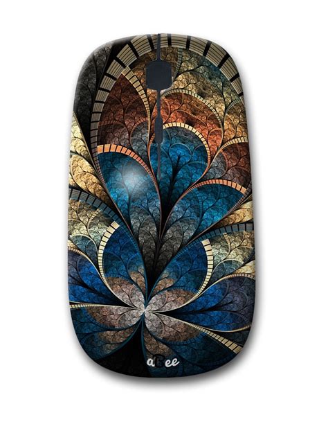 Royal Abstract Flower Designer Bluetooth Wireless Mouse Buy Online India Accessorybee