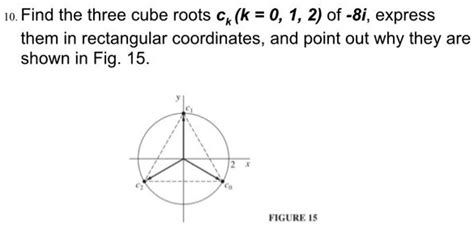 Ofind The Three Cube Roots Ck Of Iexpress Them In Rectangular Coordinatesand Point Out Why