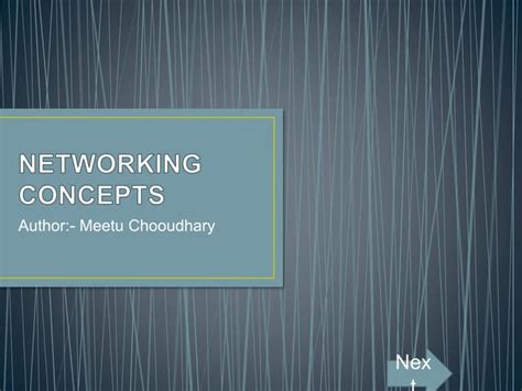 Networking Concepts Ppt